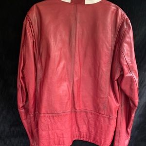 gap red | Jackets & Coats | Mens Red Leather Gap Red Racing Style ...